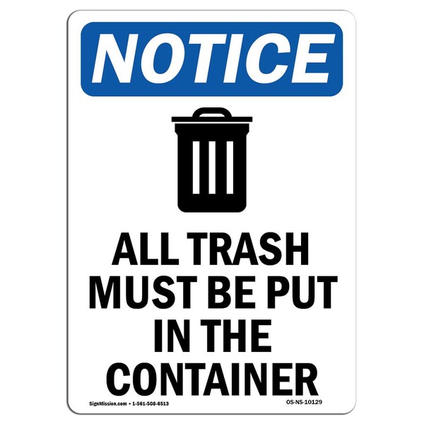 Signmission Safety Sign, OSHA Notice, 24 Signmission Safety Sign, OSHA Notice, 24